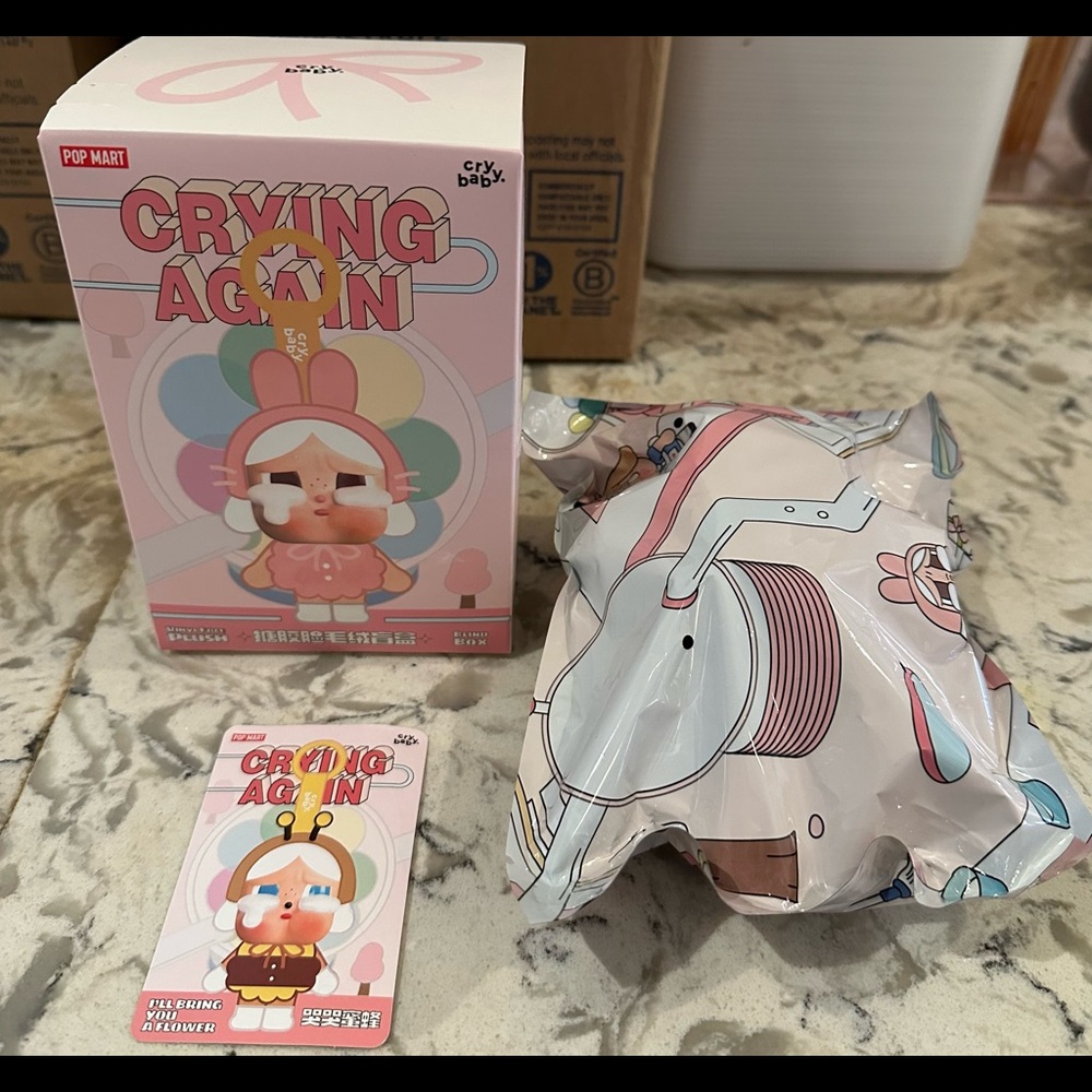 Popmart Crybaby Crying Again Series Plush Bagcharm Ke… - Gem